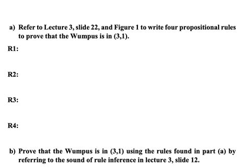 Solved Question 2 The Figure Below Shows A Wumpus World