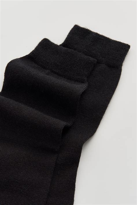 Merino Wool Socks In True Black Pairs Socks