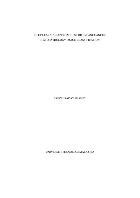 Pdf Deep Learning Approaches For Breast Cancer Histopathology Image Classification