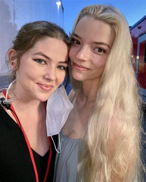 Anya With Director Jennifer Pointer On The Set Of The Menu Scrolller