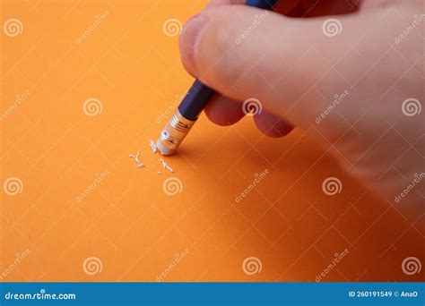 Close Up A Eraser Pencil Mistake And Unsuccessful Concept Eraser