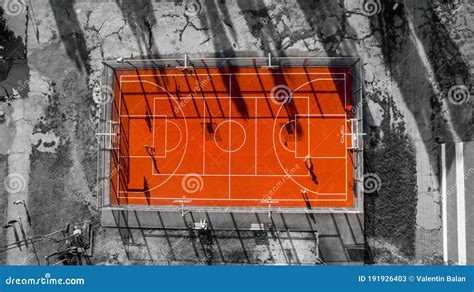 An Aerial View Of Basketball Court Stock Image Image Of Blue Leisure 191926403