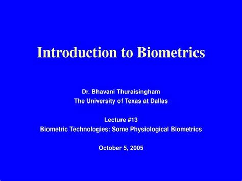 Ppt Introduction To Biometrics Powerpoint Presentation Free Download Id 2767979