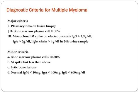 Multiple Myeloma Lab Findings Electrolytes Klimish