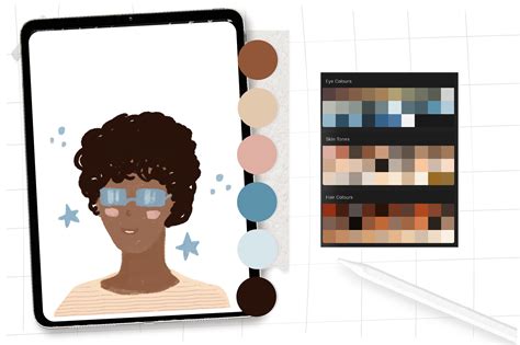 People Portrait Swatches For Procreate Skin Tone Swatches Hair Color By Lettersclipart