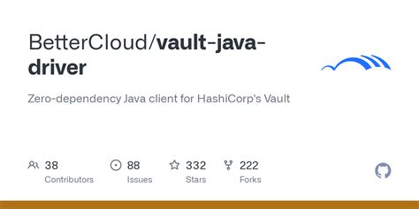Github Bettercloudvault Java Driver Zero Dependency Java Client For Hashicorps Vault