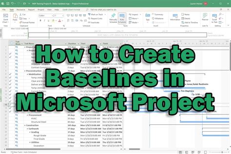 lauren hecker on linkedin how to create baselines in microsoft project taradigm
