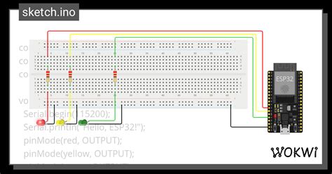 Trafic Light 2 Wokwi Esp32 Stm32 Arduino Simulator