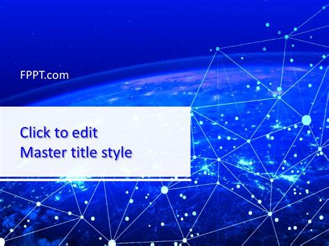 free global it network powerpoint template free powerpoint templates