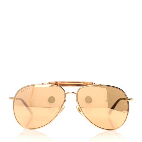 Gucci Aviator Sunglasses With Bamboo