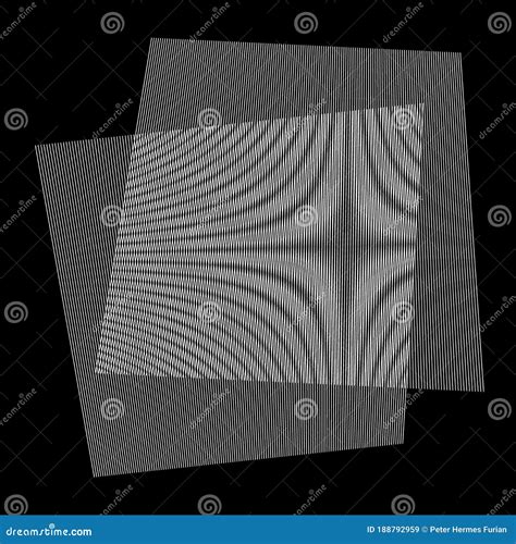 moirÃ© pattern fringes interference patterns stock vector