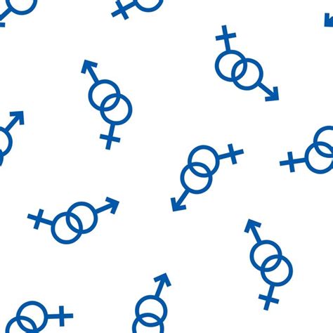 Premium Vector Seamless Pattern With Blue Gender Symbols