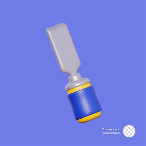 Premium Psd Chisel Carpenter 3d Icon Premium Psd Chisel Carpenter 3d Icon