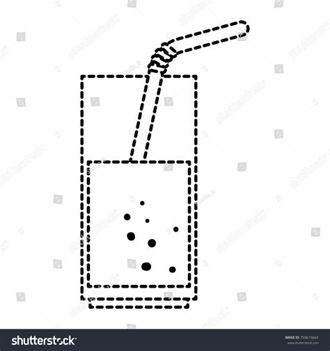 Juice Glass Straw Stock Vector Royalty Free 759615664 Shutterstock