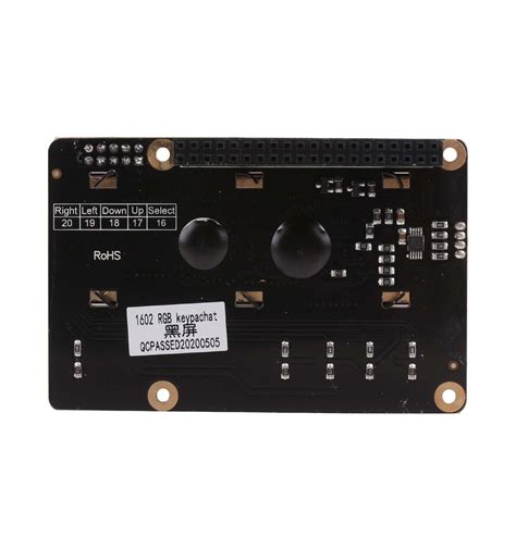 Lcd Display 16x2 Rgb On Black Lcd Pi Hat With Keypad