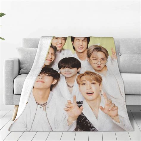 Kpop Bts Throw Blanket Couch Bed Sofa Soft Lightweight Warm Cozy