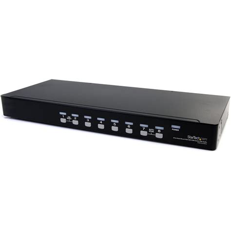 Startech Com 8 Port Rackmount Usb Vga Kvm Switch W Audiocontrol Up To 8 Vga And Usb Computers