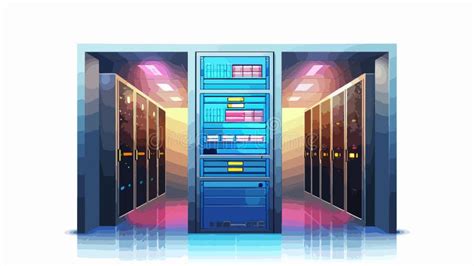 Abstract Database Storage Concept Vector Illustration Stock Vector Illustration Of