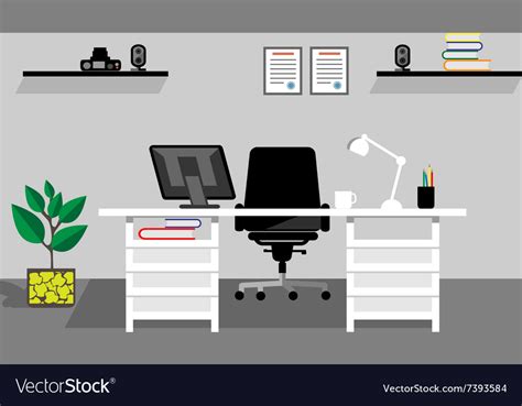 Creative Office Desktop Workspace Mock Up Vector Image