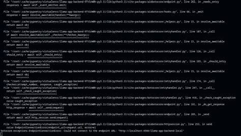 Could Not Connect To The Endpoint Url Localhost4566llama App