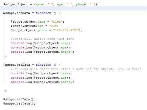 angularjs angular js state of objects not being saved to global scope