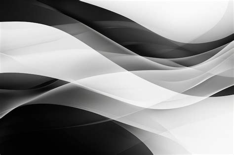Abstract Black And White Wavy Pattern Premium Ai Generated Image