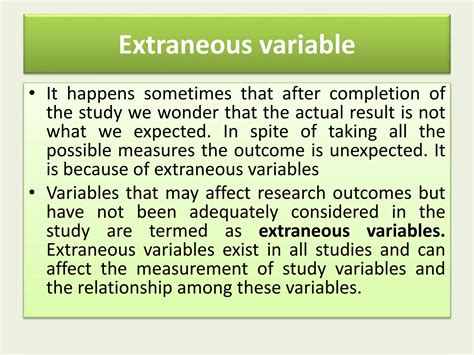 Types Of Variables In Research Pptx
