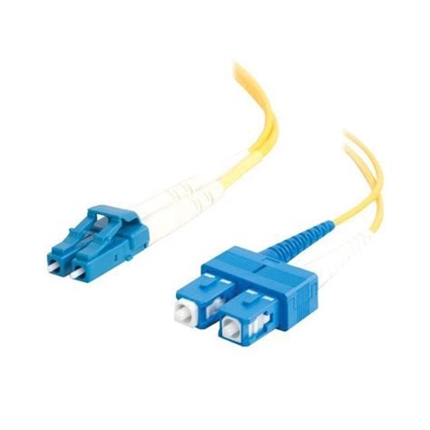 C2g 6m Lc Sc 9125 Duplex Single Mode Os2 Fiber Cable Yellow 20ft