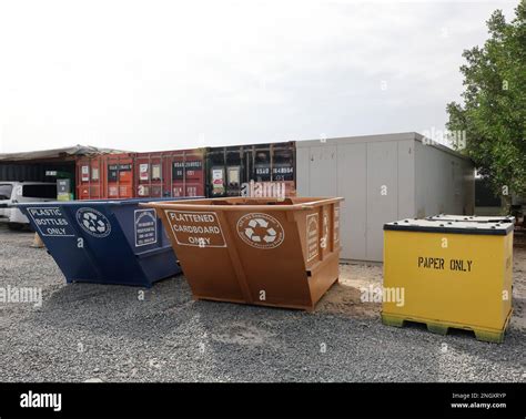The Three Recycling Bins Plastic Cardboard Paper That Are Part Of