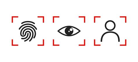 Premium Vector Biometric Authentication Vector Illustration Set Of Face Recognition And