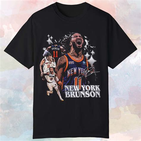 New York Knicks Jalen Brunson 2024 Signature T Shirt Tokopyramid