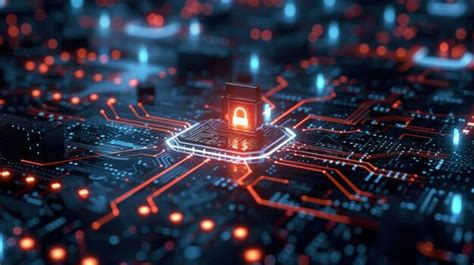 Premium Photo Computer Chip With Lock