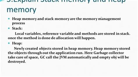 Heap And Stack Memory Java Java Memory Management Java Class Objects Creation And Method In