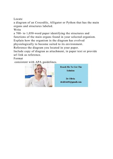 Locate A Diagram Of An Crocodile Alligator Or Python That Has The Docx