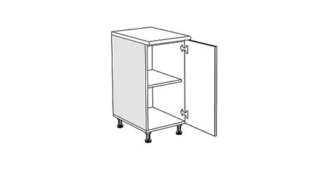 Кухненски шкаф долен с една врата In D40 K дъб артизан • Модулна кухня In дъб артизан • Мебели