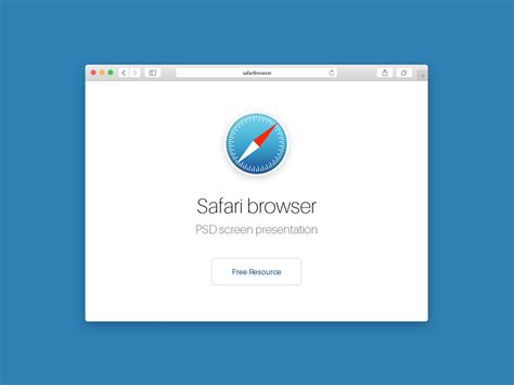 Free Safari Web Browser Mockup Psd