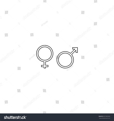 Sex Symbol Outline Black Simple Vector Stock Vector Royalty Free 307082900 Shutterstock