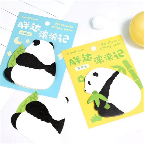 30 Pcs Pandas Sticky Notes Cute Cartoon Pandas Self Stick Notes Pads Writing Memo Pads Page