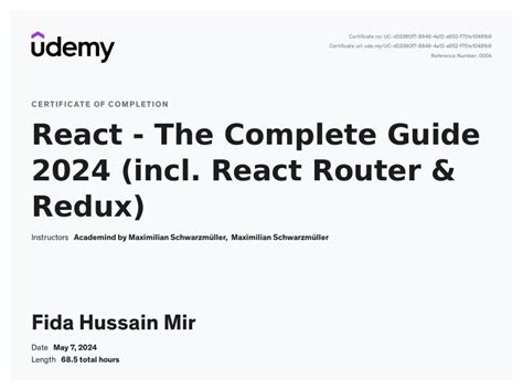 Fida Hussain On Linkedin I Have Successfully Completed The Reactjs And Nextjs Course