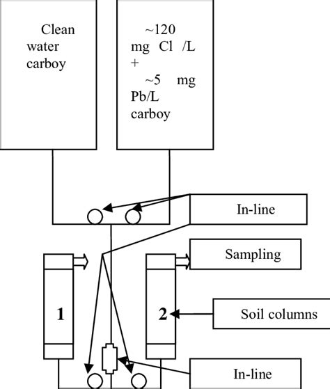 Schematic Illustration Of Experimental Setup For Leaching Columns Tests Download Scientific