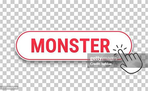 Monster 3d Click Web Button With Hand Cursor On Blank Background High Res Vector Graphic Getty