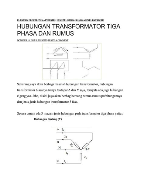 Pdf Hubung Trafo 3 Fasa Dan Rumus Compress Pdf Sains And Matematika