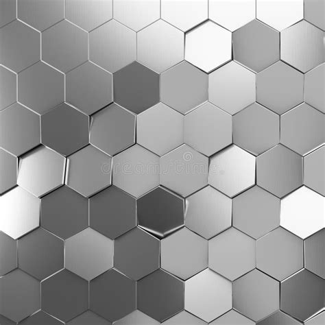 Futuristic And Technological Hexagonal Background 3d Rendering Stock Illustration