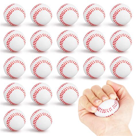 20 Pieces Mini Baseball Stress Balls Baseball Foam Sports