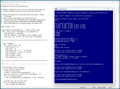 adaboost regression from scratch python using from scratch decision