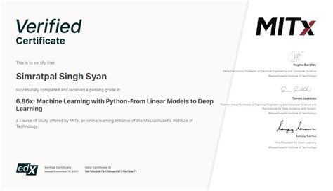 Machinelearning Mit Edx Datascience Python Simratpal Singh Syan