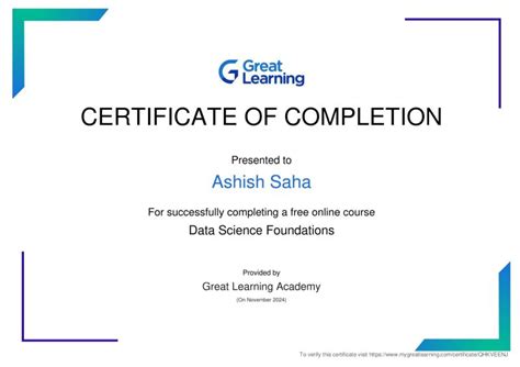 Ashish Saha On Linkedin Certificate On Completion Of Data Science Course