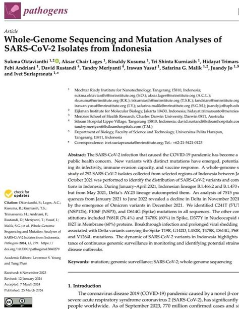 Mrin Acro On Linkedin Mrinacro Publikasiilmiah Analisismolekuler