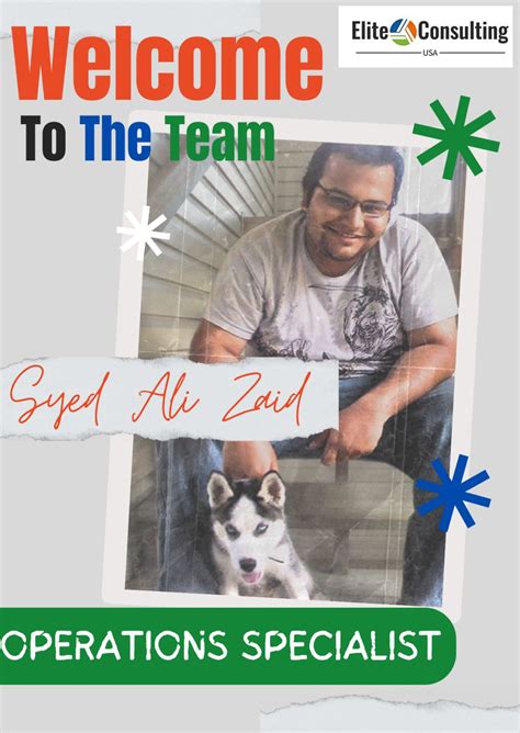 Elite Consulting Usa On Linkedin Welcome Syed Ali Zaid The New